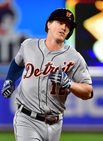 Detroit Tigers Brandon Dixon Circles Bases Editorial Stock Photo ...