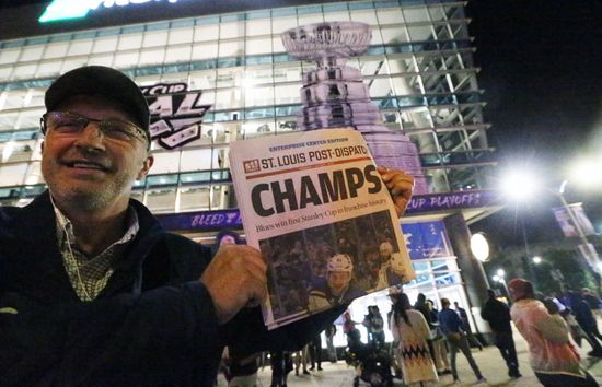 St Louis Blues Fan Mark Hadler Editorial Stock Photo - Stock Image ...
