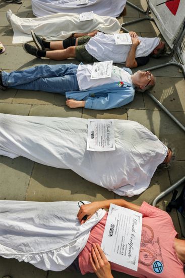 Extinction Rebellion Rebels Participate Diein While Editorial Stock ...