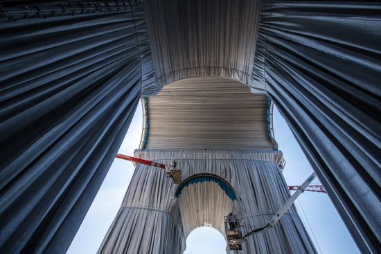 View Workers Under Interior Arches During Editorial Stock Photo - Stock ...