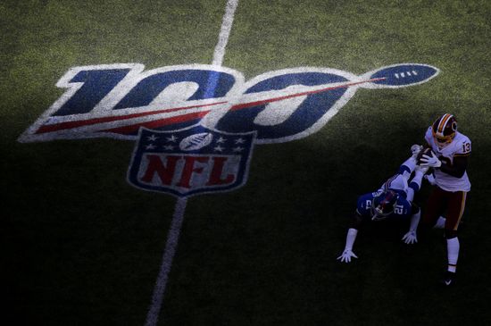 Nfl 100 Logo On Field When Editorial Stock Photo - Stock Image ...