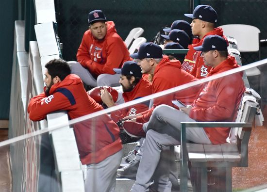 St Louis Cardinals Bullpen Watches Play Editorial Stock Photo - Stock ...