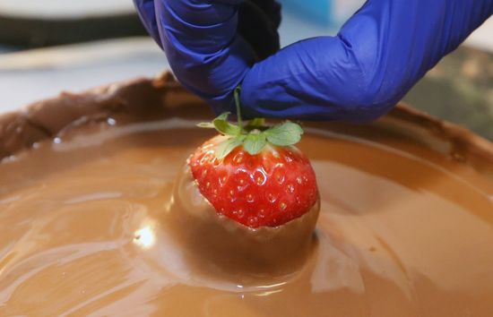 Candy Maker Mickey Regan Dips Strawberry Editorial Stock Photo - Stock ...