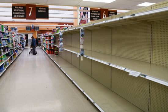Man Stands Toilet Paper Aisle Commissary Editorial Stock Photo - Stock ...