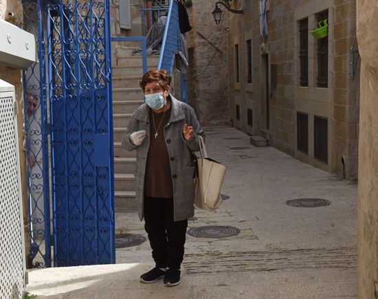 Palestinian Catholic Performs Sign Cross While Editorial Stock Photo ...