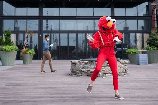 Youtube Performer Known Elmo Wharf Dances Editorial Stock Photo - Stock ...