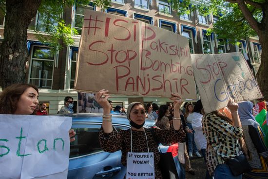 Protesters Hold Placards During Demonstration Outside Editorial Stock ...