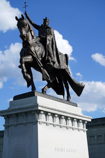 Statue Saint Louis Sits Front Art Editorial Stock Photo - Stock Image ...