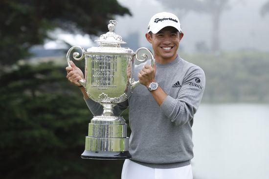Collin Morikawa Wanamaker Trophy After Winning Editorial Stock Photo ...