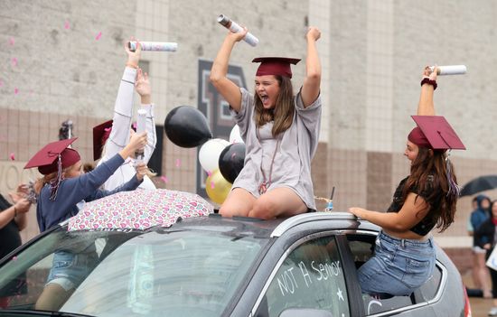 High School Seniors Yell Cheer Their Editorial Stock Photo - Stock ...