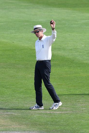 Umpire Nigel Llong Indicates New Ball Editorial Stock Photo - Stock ...