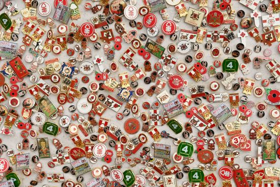 Nottingham Forest Pin Badges Sale Outside Editorial Stock Photo - Stock ...