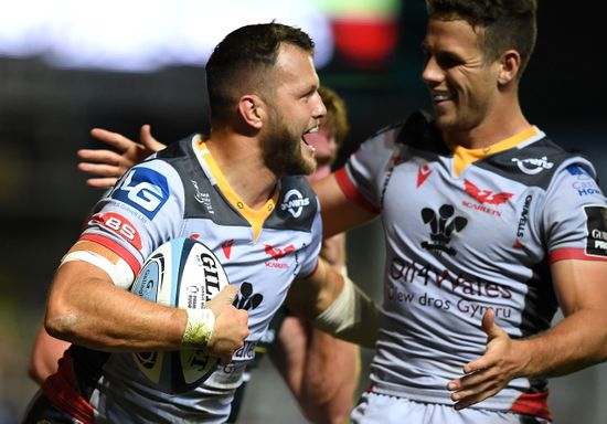 Steff Hughes Scarlets Celebrates Scoring Try Editorial Stock Photo ...
