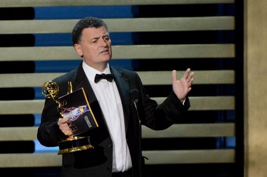 Writer Steven Moffat Accepts Award Outstanding Editorial Stock Photo ...