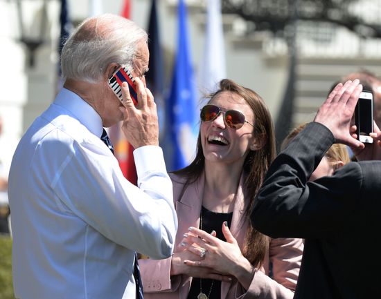 Elizabeth Welke Smiles Us Vicepresident Joe Editorial Stock Photo ...