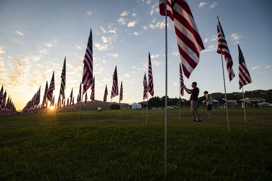 Visitors Take Photos Flags Commemorative Installation Editorial Stock ...