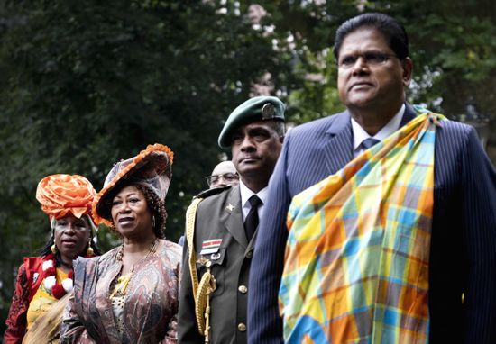 Surinamese President Chan Santokhi Lays Wreath Editorial Stock Photo ...