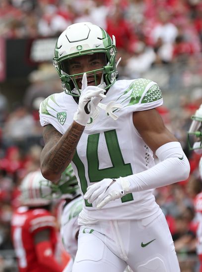 Oregon Ducks Kris Hutson 14 Gestures Editorial Stock Photo - Stock ...