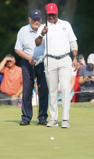 Golfing Legend Jack Nicklaus Watches National Editorial Stock Photo ...