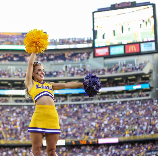 Lsu Cheerleader Goes Through Cheer Routine Editorial Stock Photo ...