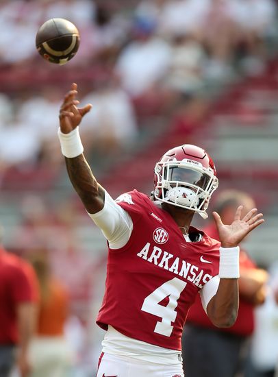 Razorback Qb Malik Hornsby 4 Prepares Editorial Stock Photo - Stock ...