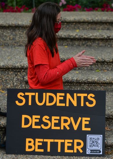 Activist Placard Students Deserve Better Activists Editorial Stock ...