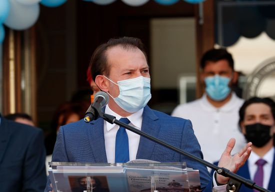 Romanian Prime Minister Florin Citu Delivers Editorial Stock Photo ...