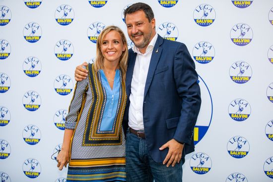 Matteo Salvini Silvia Sardone Attends Milano Editorial Stock Photo ...
