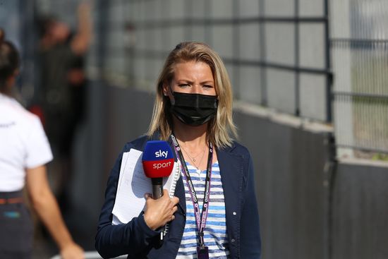 Sky Germany Presenter Sandra Baumgartneraction Press Editorial Stock ...