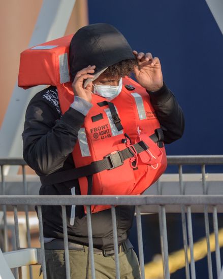 Migrant Arrives On Border Force Cutter Editorial Stock Photo - Stock ...