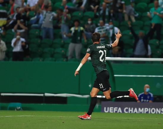 Paulinho Sporting Cp Celebrate After Scoring Editorial Stock Photo ...
