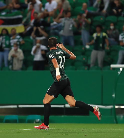 Paulinho Sporting Cp Celebrate After Scoring Editorial Stock Photo ...