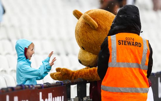 Mascot Bubbles Bear Young Fan Editorial Stock Photo - Stock Image ...