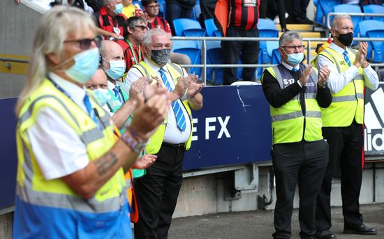 Cardiff City Stewarding Staff Observe Round Editorial Stock Photo ...