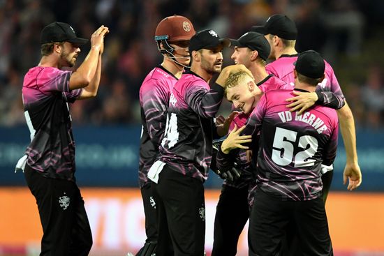 Lewis Goldsworthy Kent Spitfires Teammates Celebrate Editorial Stock ...