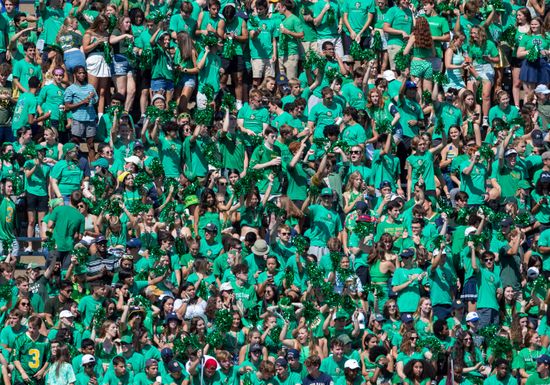 Notre Dame Student Section Cheers On Editorial Stock Photo - Stock ...