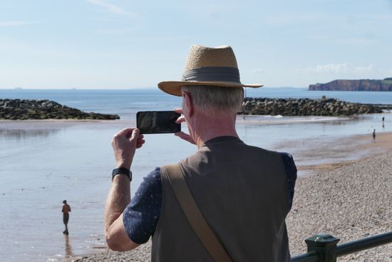People Look Out Sea Ham Cliffs Editorial Stock Photo - Stock Image ...