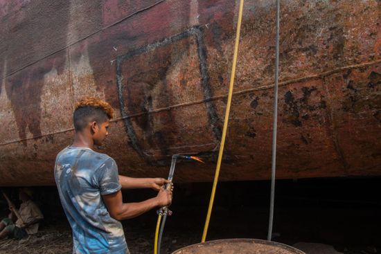 Child Worker Works Shipyard Near Buriganga Editorial Stock Photo ...