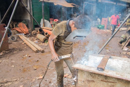 Child Worker Works Shipyard Near Buriganga Editorial Stock Photo ...