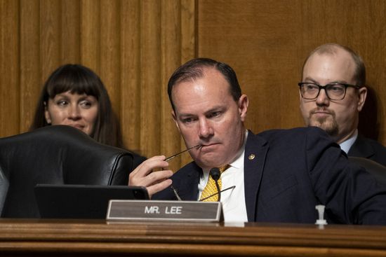 Us Senator Mike Lee Rut Listens Editorial Stock Photo - Stock Image ...