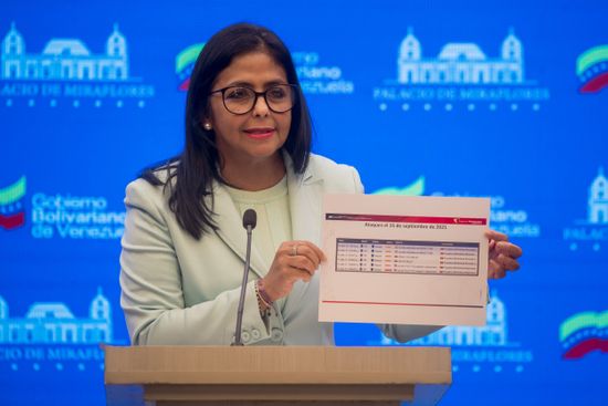 Vice President Venezuela Delcy Rodriguez Speaks Editorial Stock Photo ...