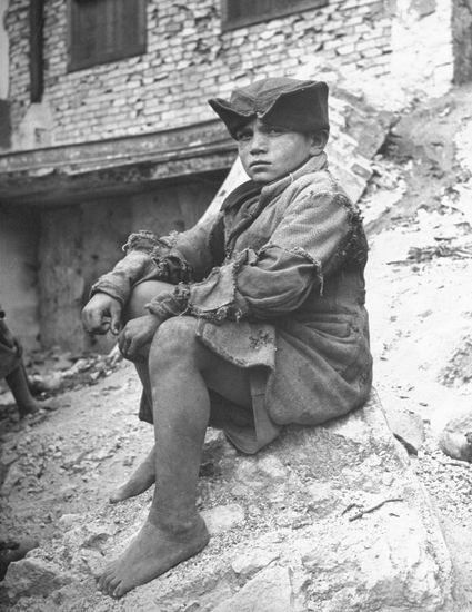 April 1946 Starving Ragged Child During Editorial Stock Photo - Stock ...