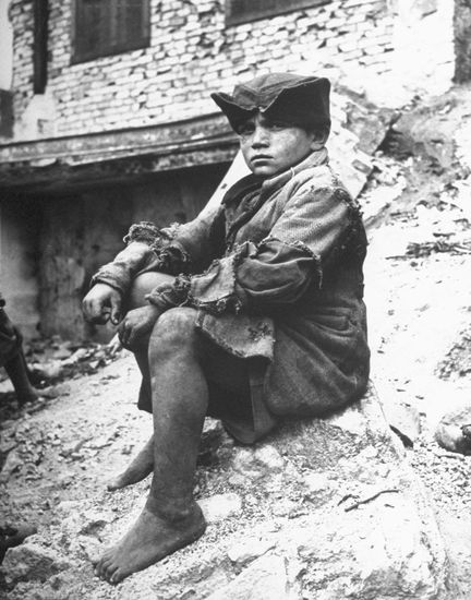 April 1946 Starving Ragged Child During Editorial Stock Photo - Stock ...