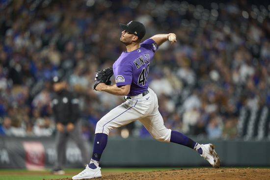 Colorado Pitcher Tyler Kinley 40 Throws Editorial Stock Photo - Stock ...