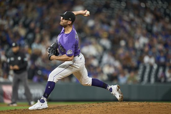 Colorado Pitcher Tyler Kinley 40 Throws Editorial Stock Photo - Stock ...