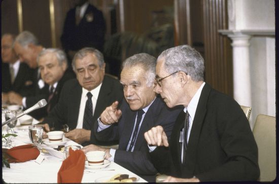 Senator Claiborne Pell Israeli Prime Minister Editorial Stock Photo ...