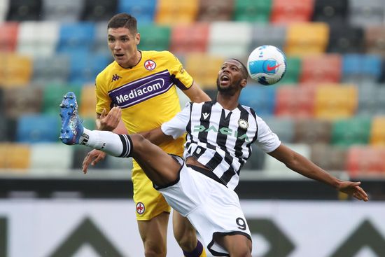 Udineses Norberto Beto R Fiorentinas Nikola Editorial Stock Photo ...