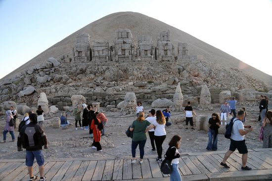 Tourists Visit Tombsanctuary On Top Mount Editorial Stock Photo - Stock ...