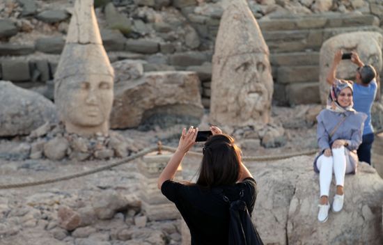 Tourists Visit Tombsanctuary On Top Mount Editorial Stock Photo - Stock ...