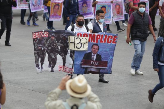 Persons Join Demonstration Reforma Avenue Support Editorial Stock Photo ...